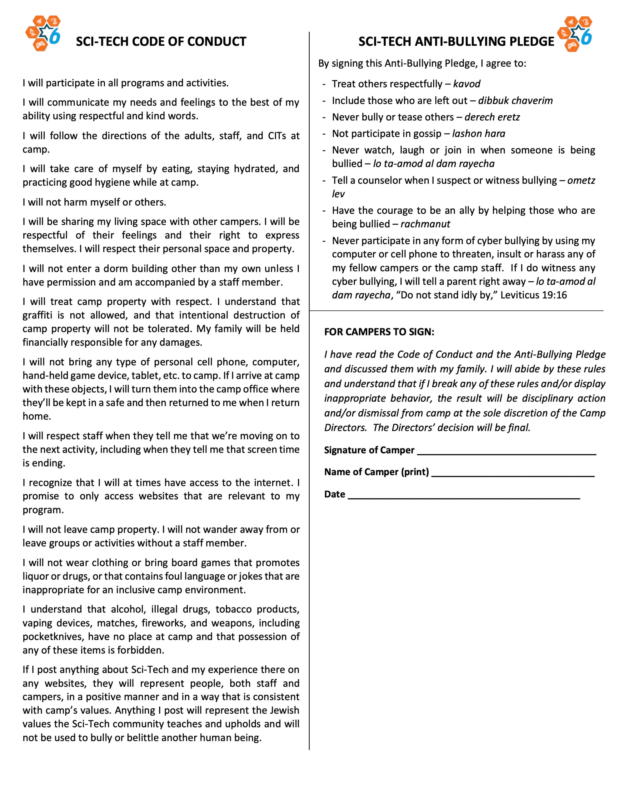 Code of Conduct - Sci-Tech